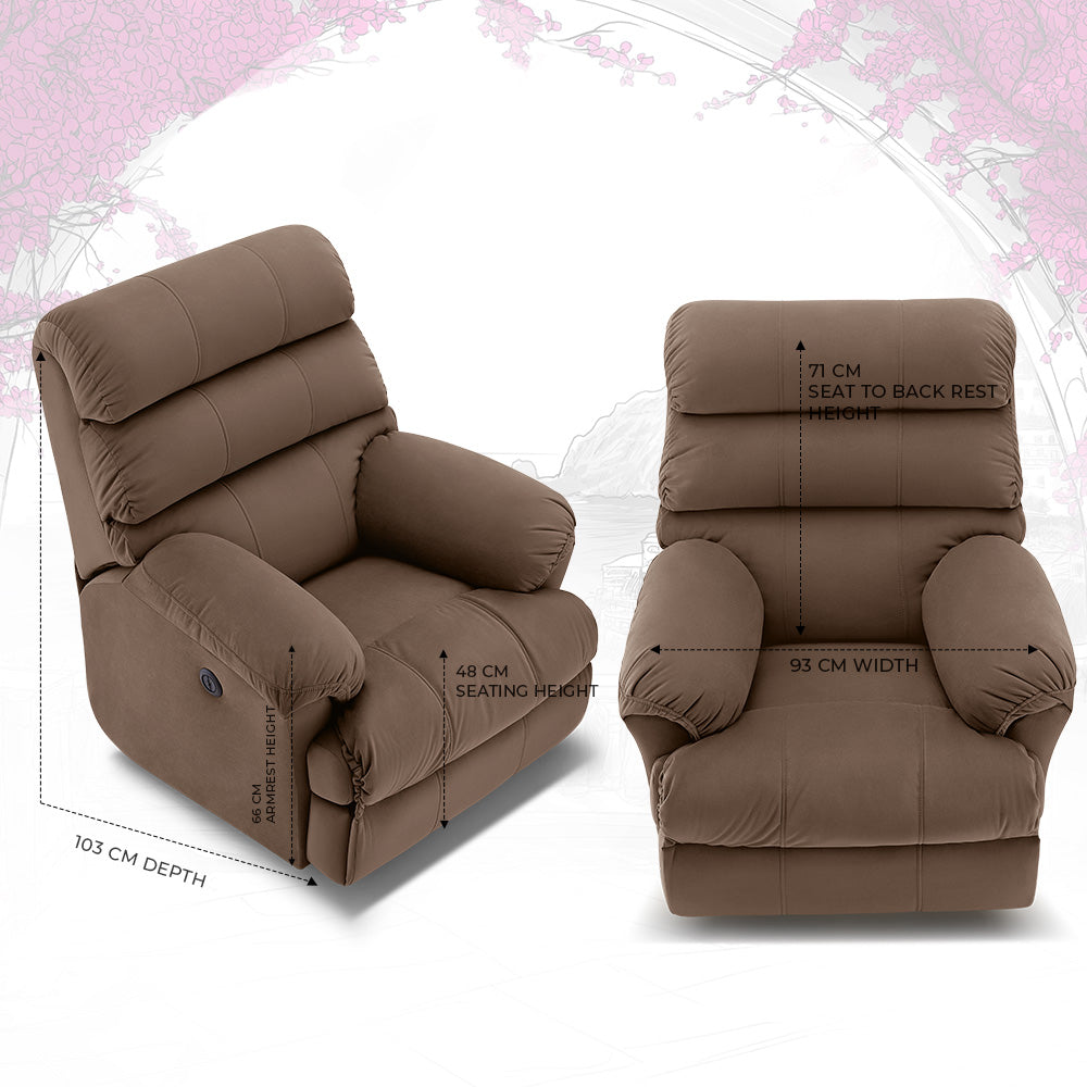 Buy Avalon Posture Pro RRR Recliner Brown Online - 1 Seater April 20 ...