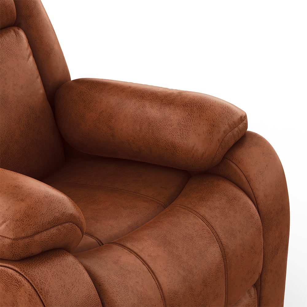 Avalon Desert Orange Suede Recliner – Duroflex